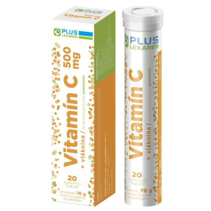 Vitamín C 500 mg, príchuť pomaranč, 20 šumivých tabliet | Stará Lekáreň